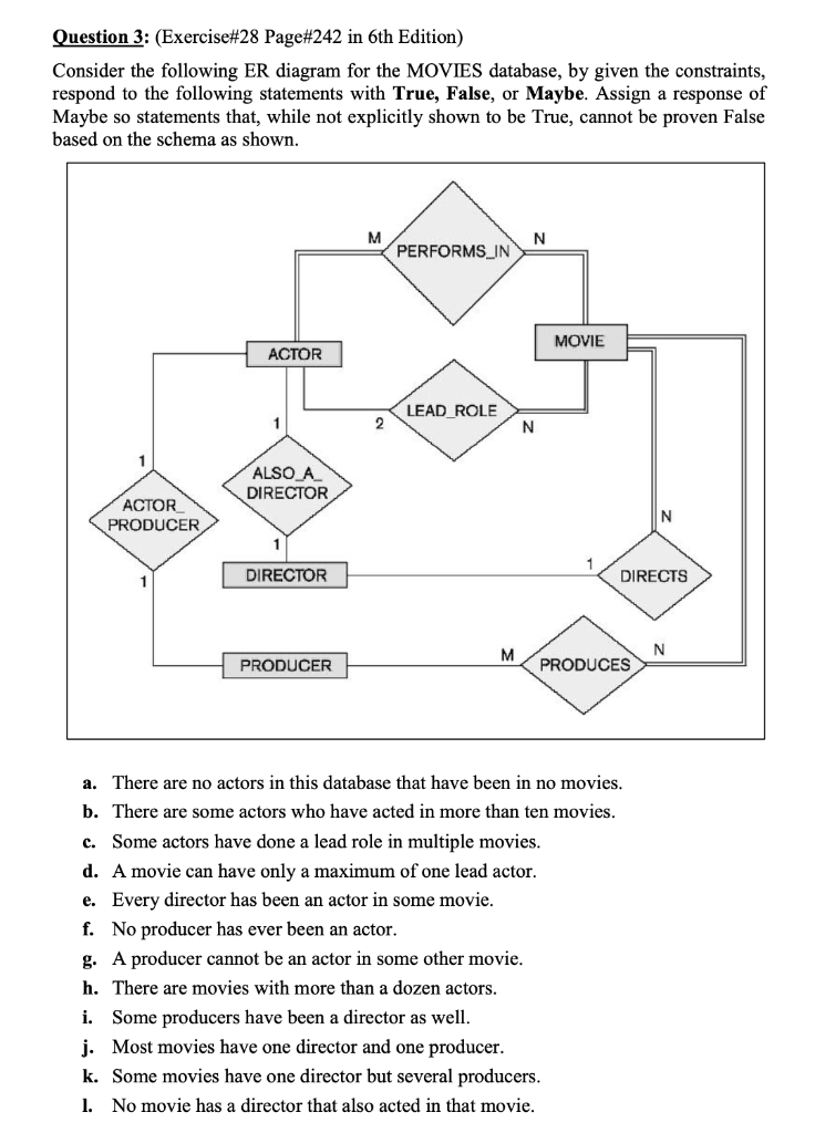 Solved Question 3: (Exercise\#28 Page\#242 in 6th Edition) | Chegg.com