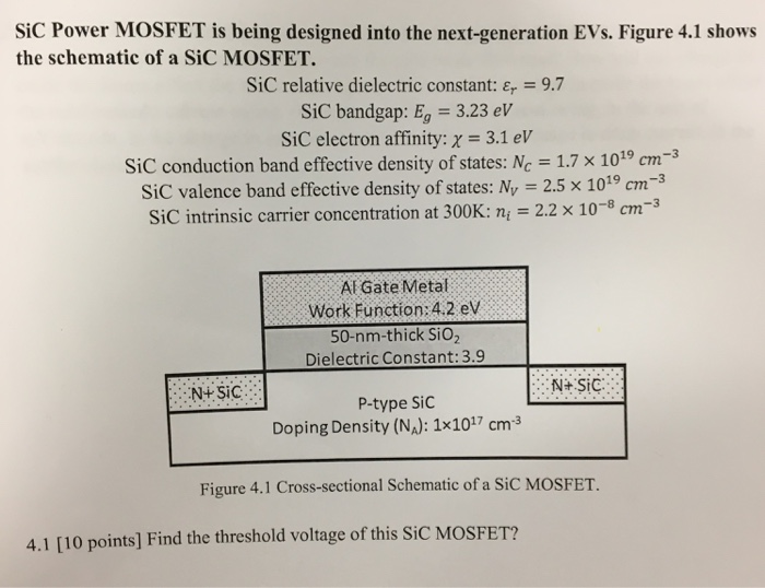 Solved SiC Power MOSFET is being designed into the | Chegg.com