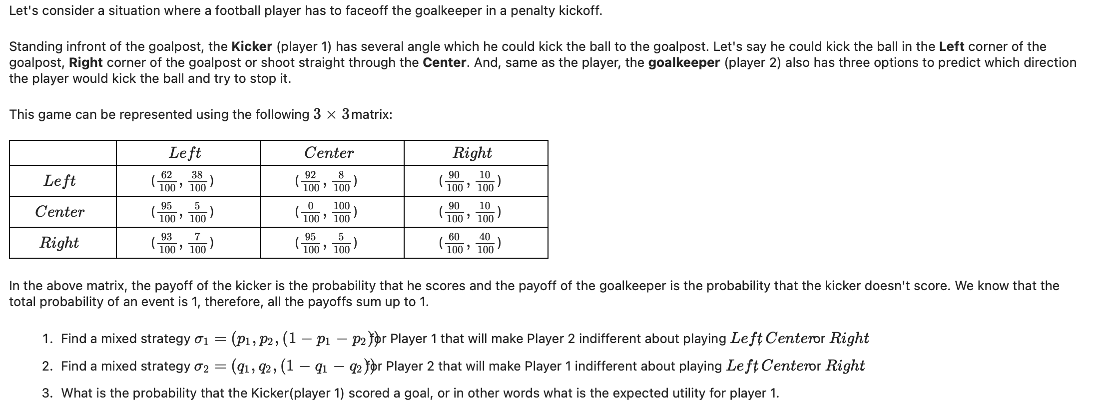 Solved Let's consider a situation where a football player | Chegg.com