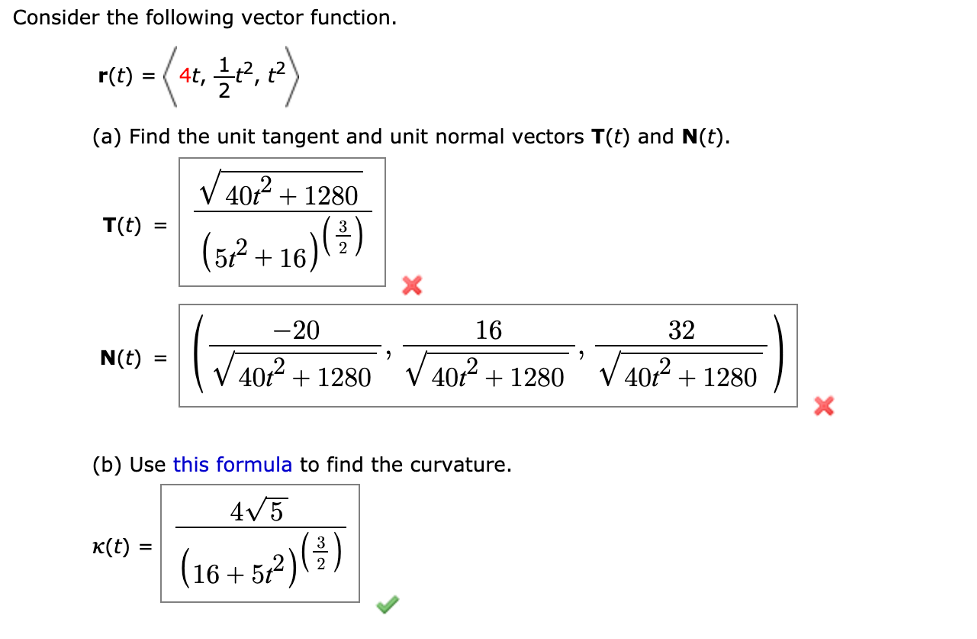 Solved Consider The Following Vector Function R T At2