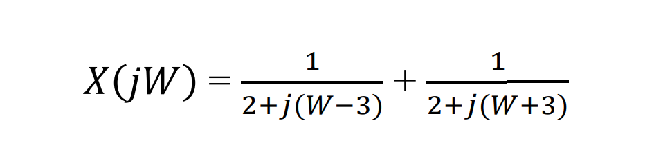 Solved = X(jw) 1 1 + 2+ j(W-3) 2+ j(W+3) | Chegg.com