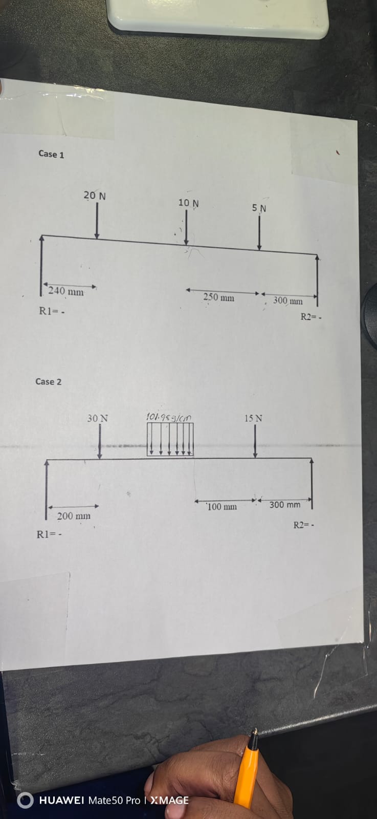 Solved Total length of the beam is 1000mm1.Draw shear force | Chegg.com