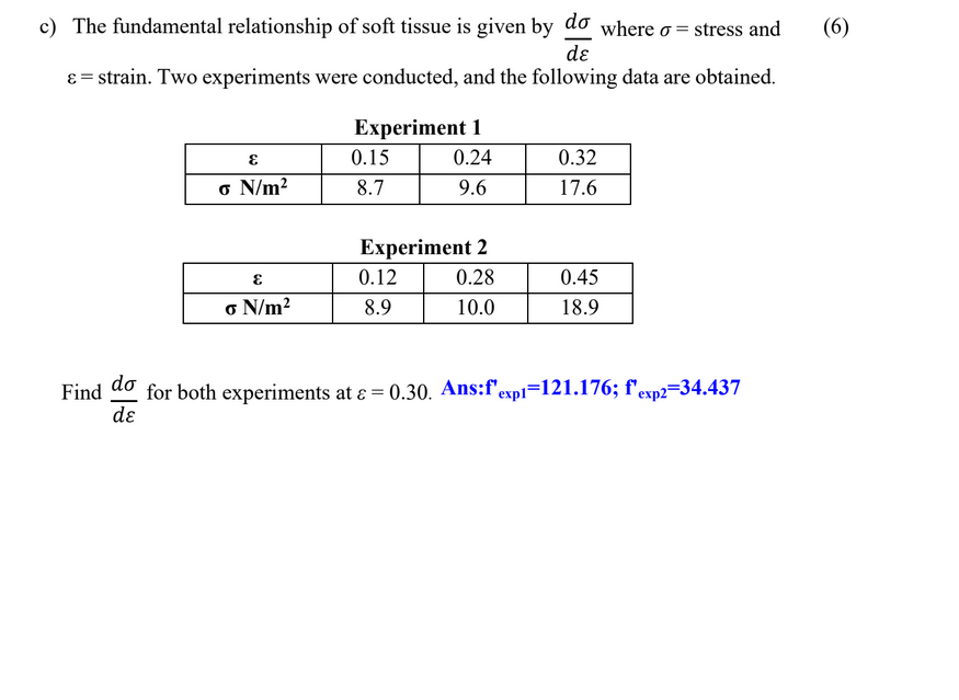 Solved c) ﻿The fundamental relationship of soft tissue is | Chegg.com
