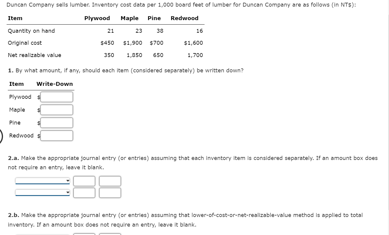 Solved 1. By what amount, if any, should each item | Chegg.com