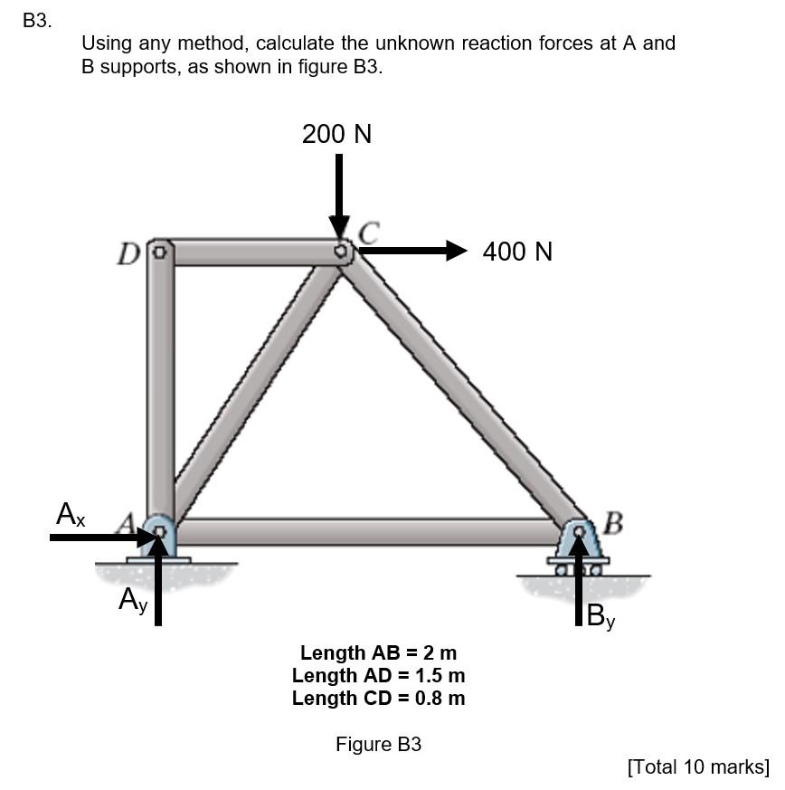 Solved 3. Using any method, calculate the unknown reaction | Chegg.com