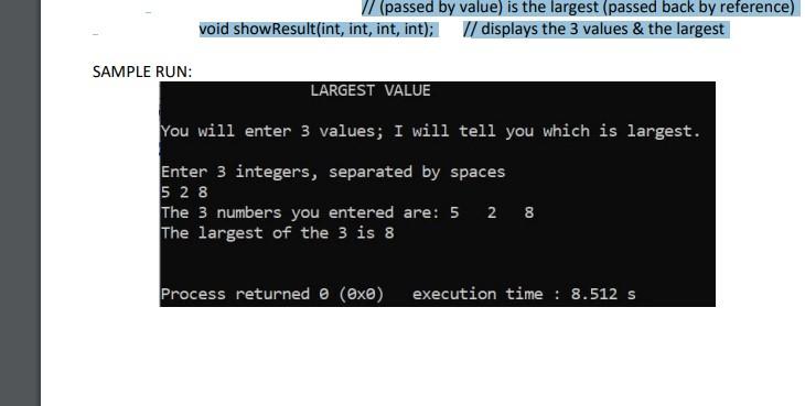 Solved C++ Objective: Demonstrate use of pass by | Chegg.com