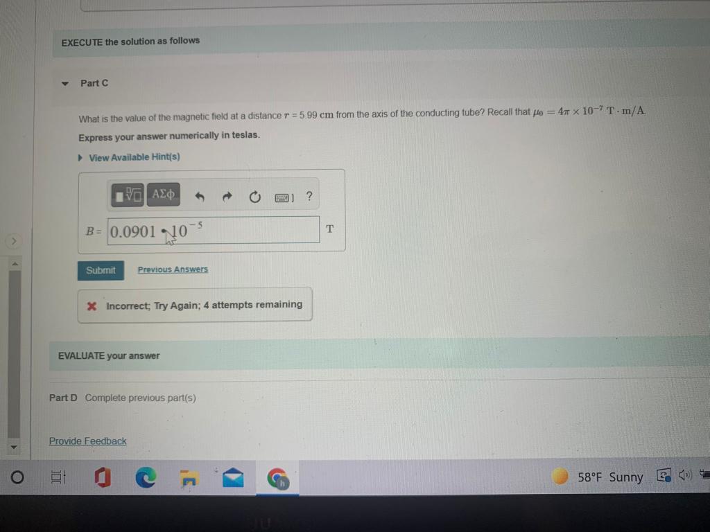 Solved EXECUTE the solution as follows V Part C What is the | Chegg.com