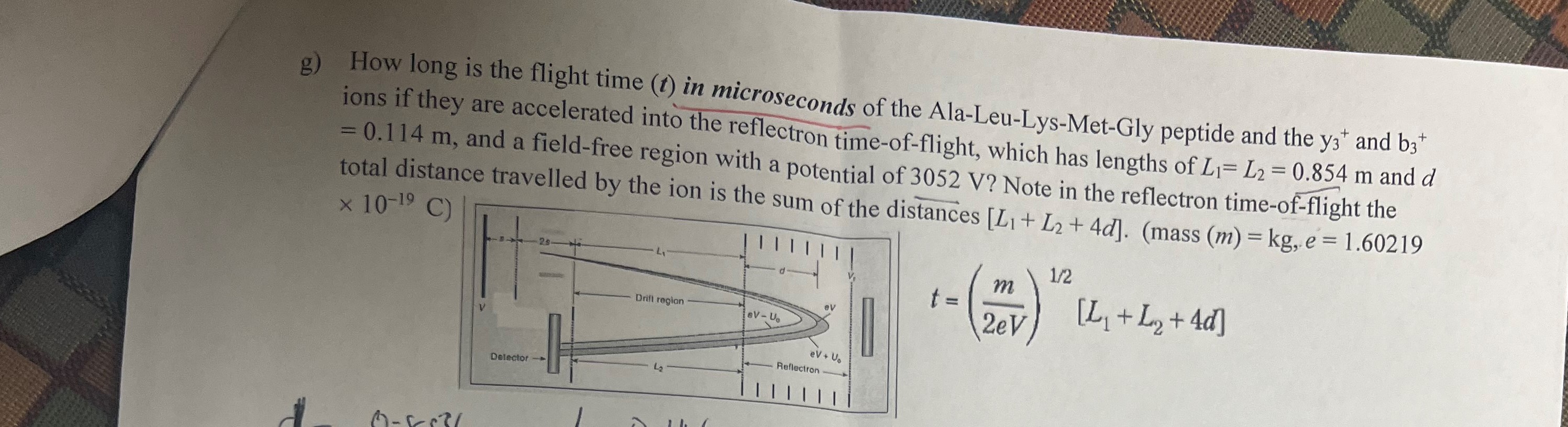 Solved g) ﻿How long is the flight time (t) ﻿in microseconds | Chegg.com