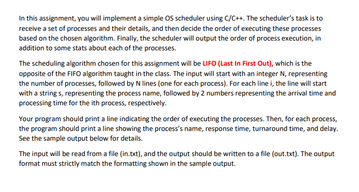 Solved In this assignment, you will implement a simple OS | Chegg.com