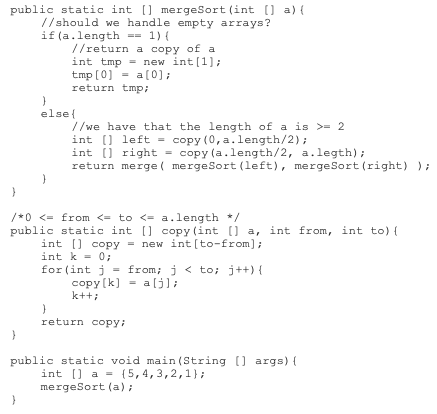 Solved USING JAVA Modify our implementation of mergeSort, so | Chegg.com