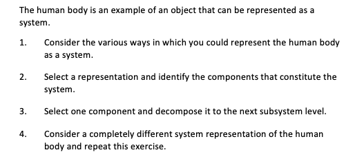 Solved 1. The human body is an example of an object that can | Chegg.com