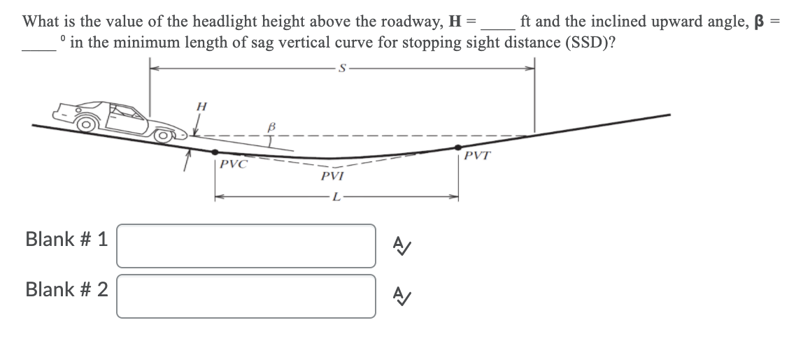 Solved What is the value of the headlight height above the | Chegg.com