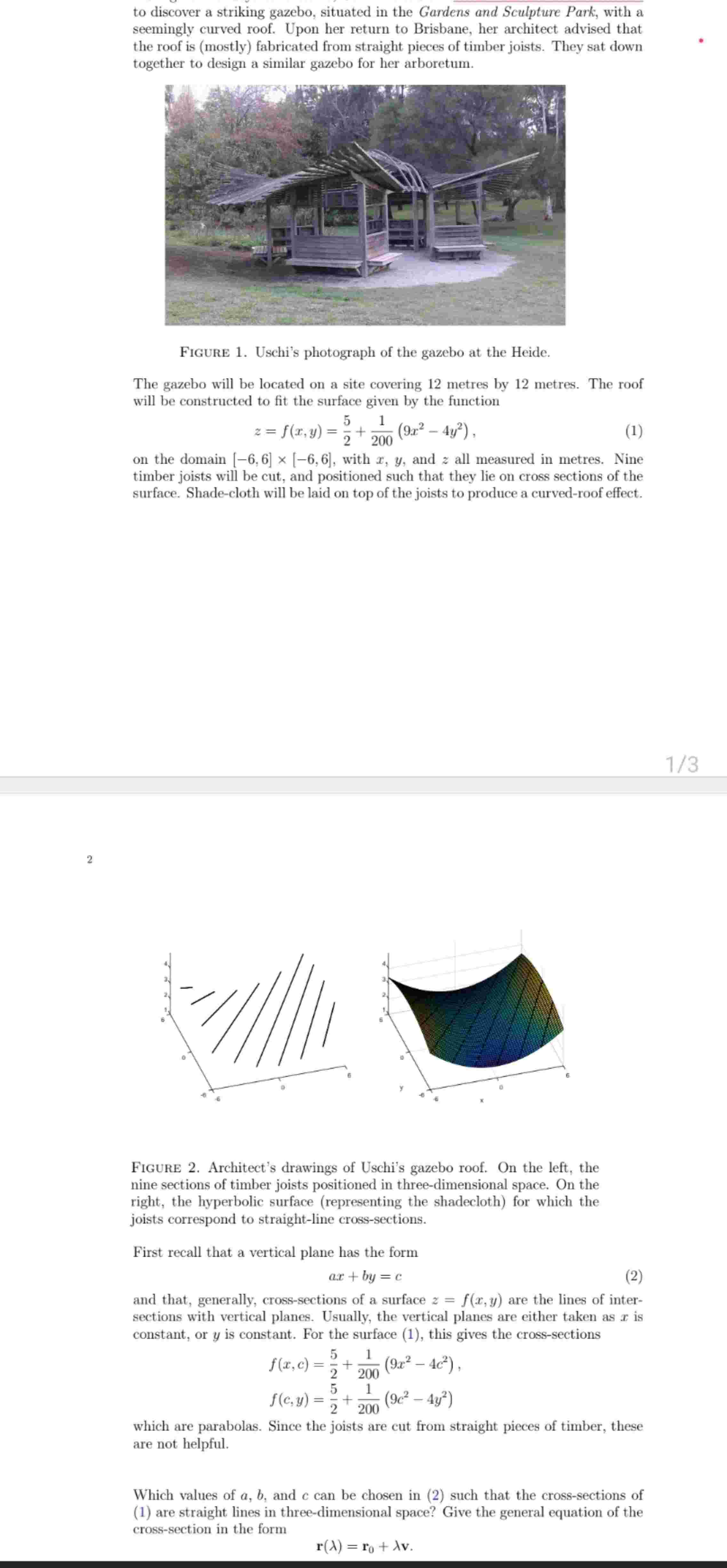 Solved to ﻿discover a striking gazebo, situated in ﻿the | Chegg.com
