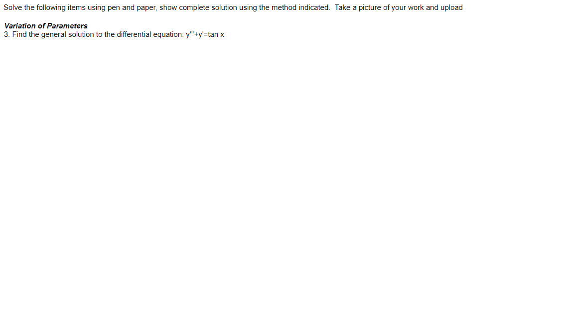 Solved Solve the following items using pen and paper, show | Chegg.com