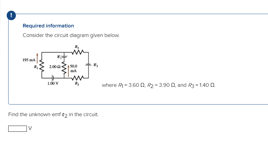 Solved Required information Consider the circuit diagram | Chegg.com