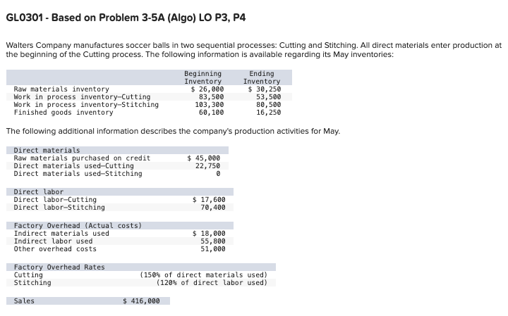 Solved GL0301 - ﻿Based on Problem 3-5A (Algo) ﻿LO P3, ﻿P4 | Chegg.com