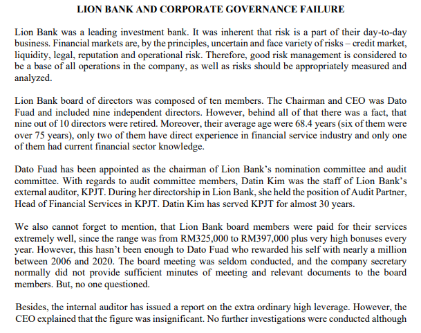 Solved Lion Bank was a leading investment bank. It was | Chegg.com