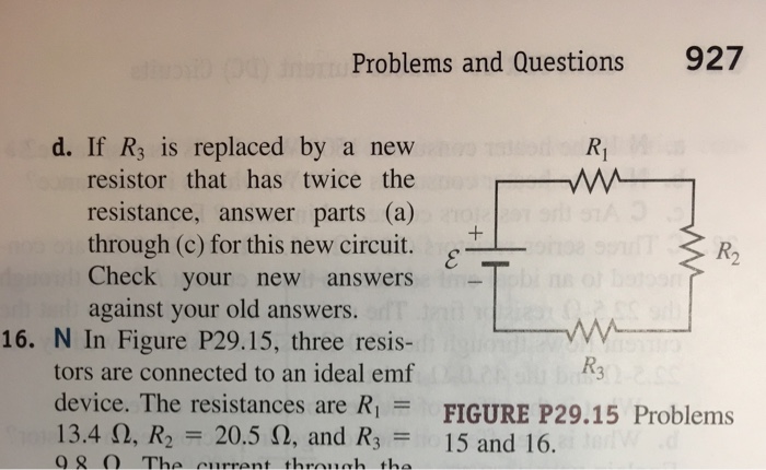 Solved 29-2 Kirchhoff's Loop Rule Problems 15 and 16 are | Chegg.com