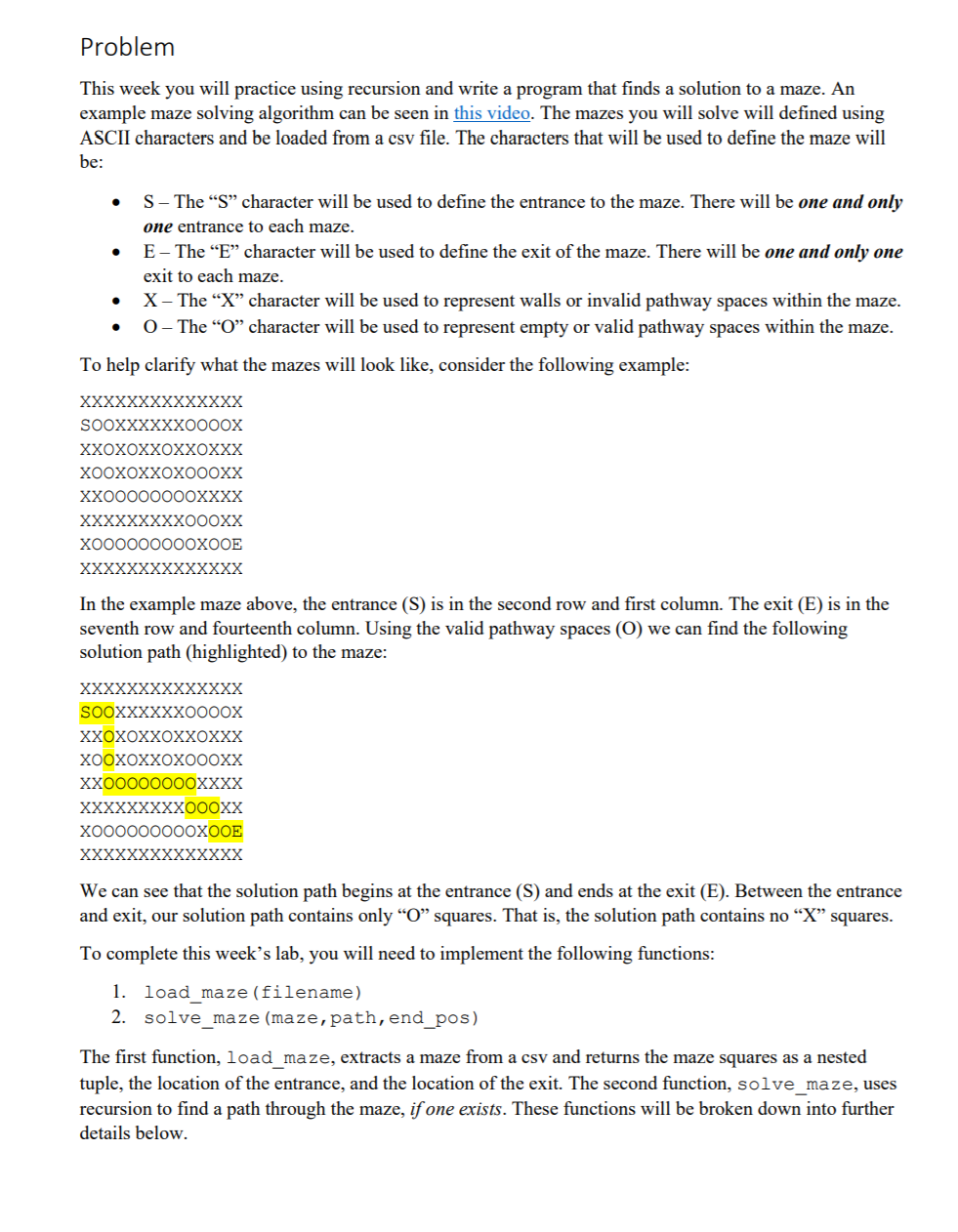 Solved Problem This week you will practice using recursion | Chegg.com