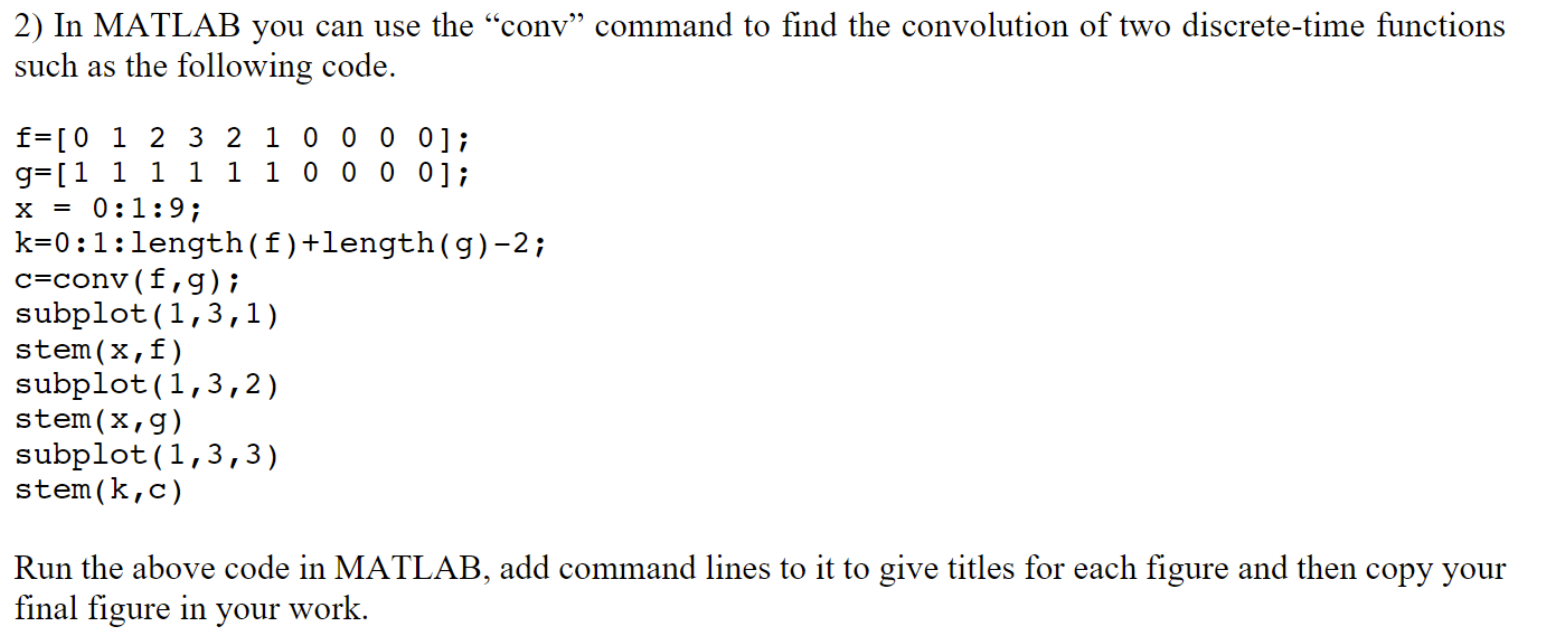 Solved Using Matlab, please answer this question. Please | Chegg.com