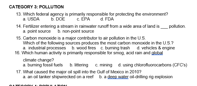 Solved BIO 116 Introduction to Environmental Science line | Chegg.com