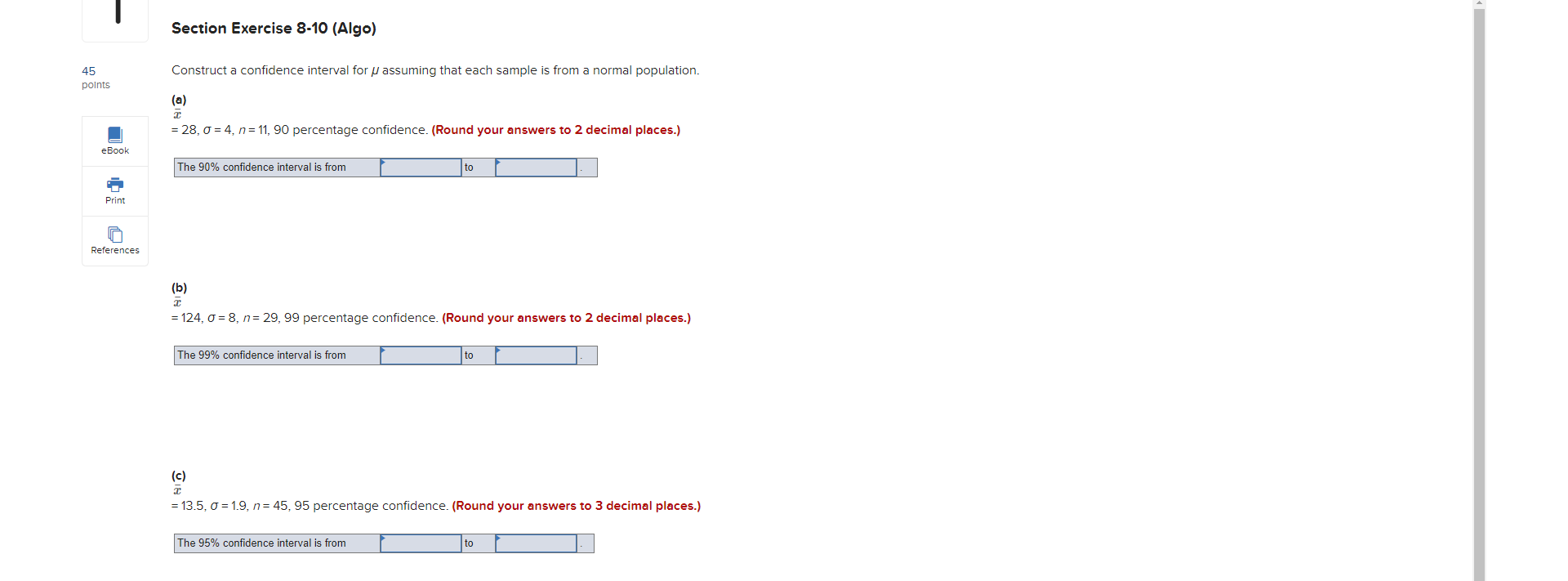 Solved Section Exercise 8-10 (Algo) 45 points Construct a | Chegg.com