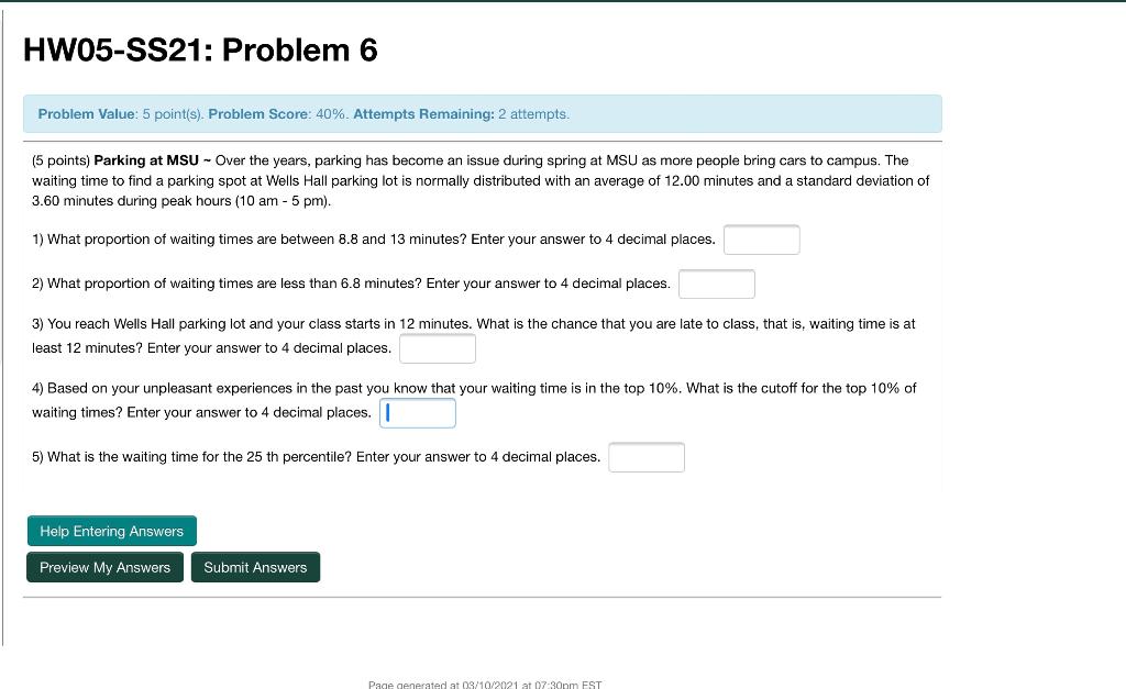 Solved HW05-SS21: Problem 6 Problem Value: 5 point(s). | Chegg.com