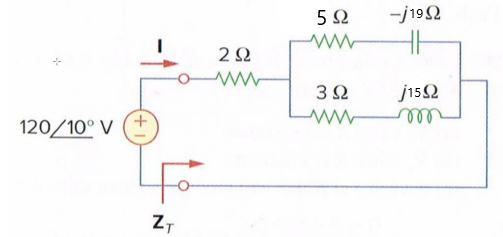 Solved Calculate the equivalent impedance 𝑍𝑇 ﻿in the given | Chegg.com