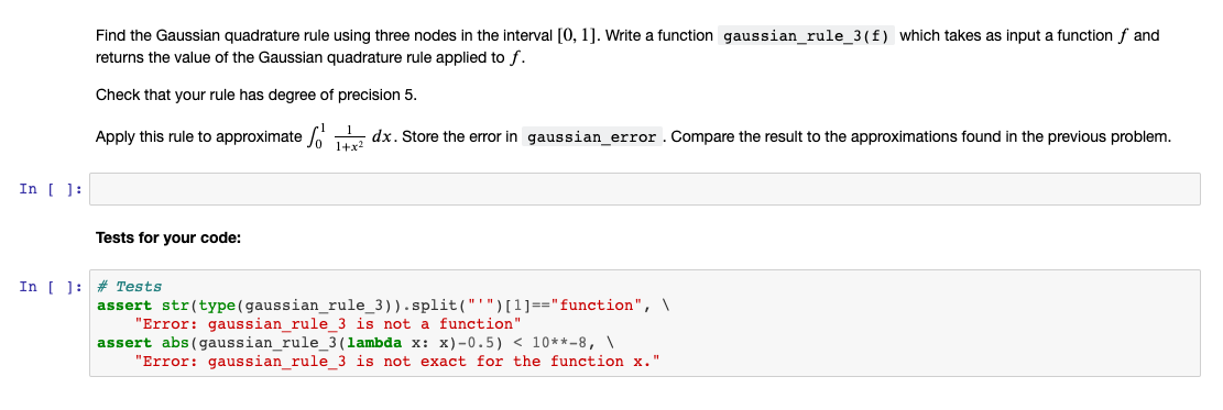 Find the Gaussian quadrature rule using three nodes | Chegg.com