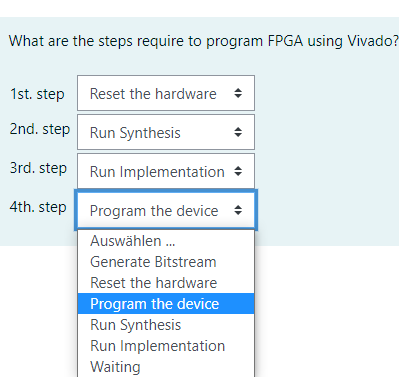 Solved What are the steps require to program FPGA using | Chegg.com