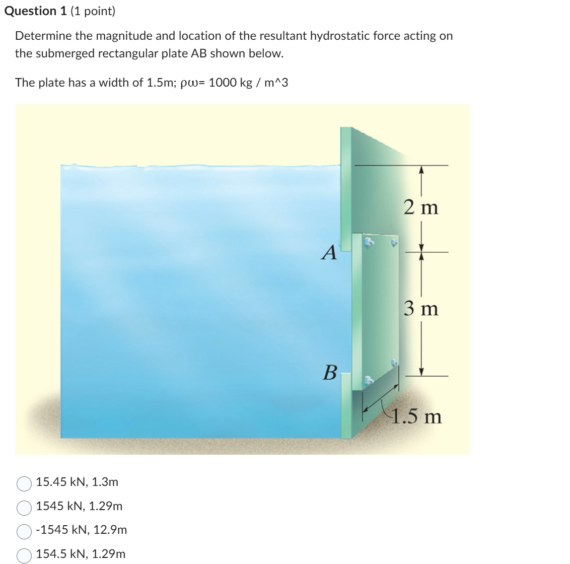 Solved Question 1 (1 ﻿point)Determine the magnitude and | Chegg.com