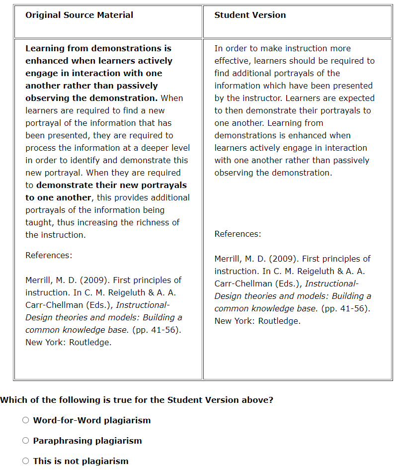 Solved Original Source Material Student Version Learning | Chegg.com