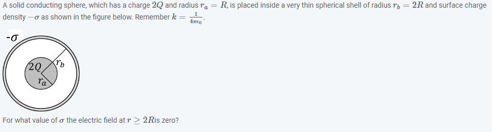 Solved A solid conducting sphere, which has a charge 2Q and | Chegg.com