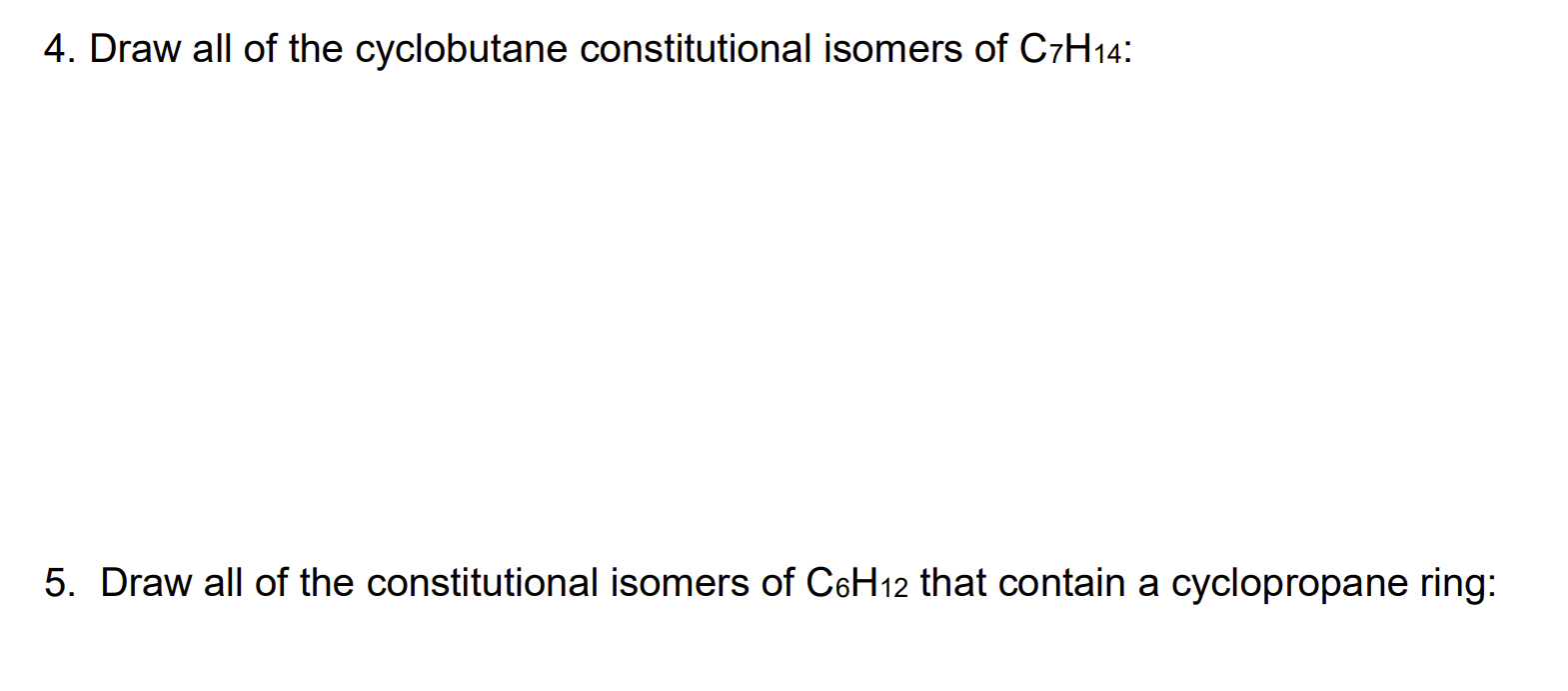 Solved Draw all of the cyclobutane constitutional isomers of | Chegg.com
