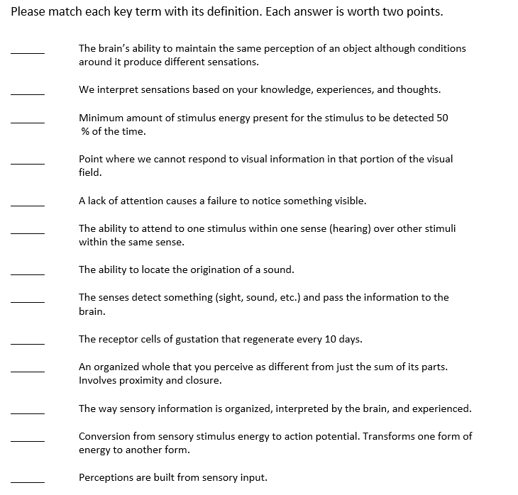 Solved Please match each key term with its definition. Each | Chegg.com
