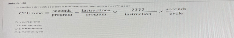 Solved Question 28 he equation below relates seconds to | Chegg.com