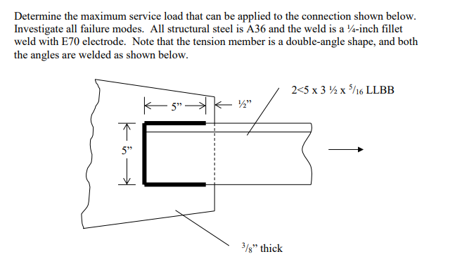 Solved Determine the maximum service load that can be | Chegg.com