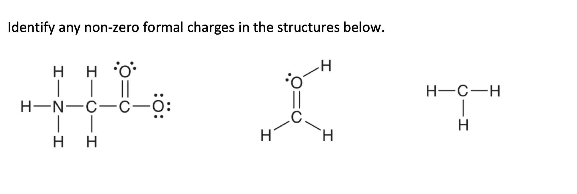 Solved Identify any non-zero formal charges in the | Chegg.com