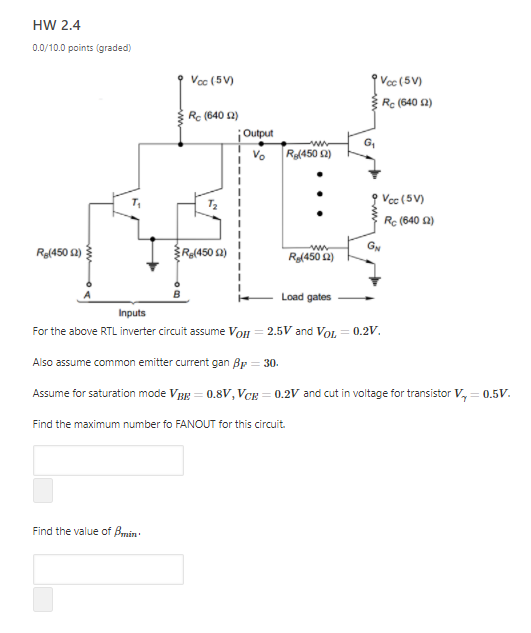 Solved In this circuit R1=R2=R3=100kΩ,RC=10kΩ,VCC=20V. Now | Chegg.com
