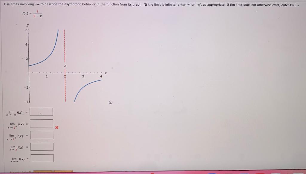 Solved Use limits involving to to describe the asymptotic | Chegg.com