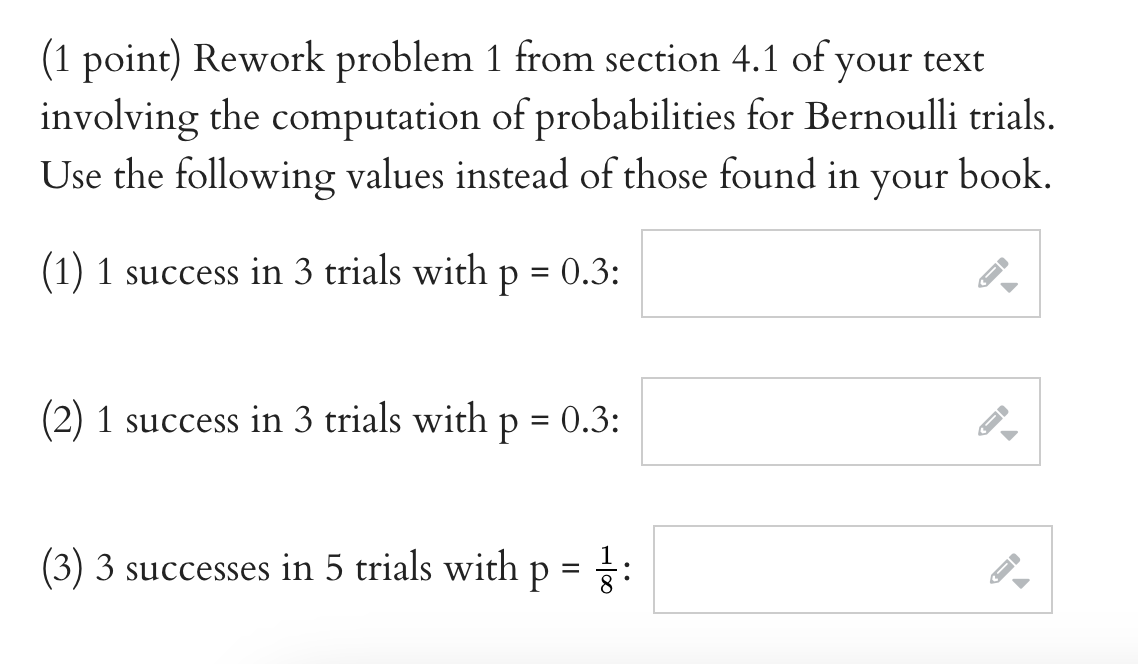 Solved (1 point) Rework problem 1 from section 4.1 of your | Chegg.com