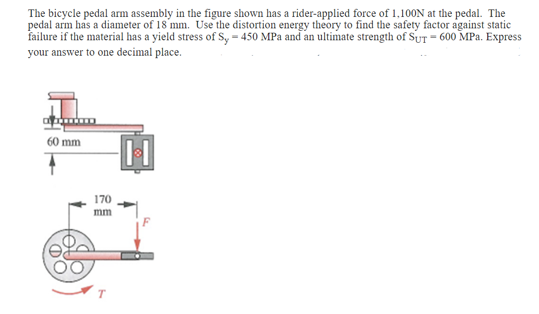 Solved Use the distortion energy theory to find the safety | Chegg.com