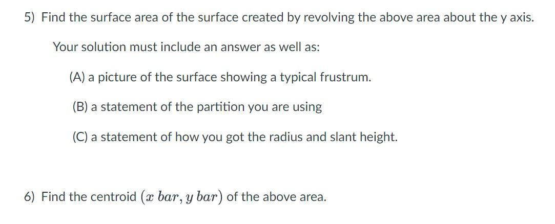 Solved Problems 4,5 and 6 all have to do with the area in | Chegg.com