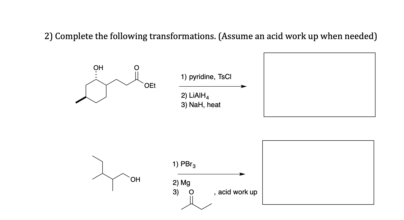 Solved Complete the following transformations. (Assume an | Chegg.com