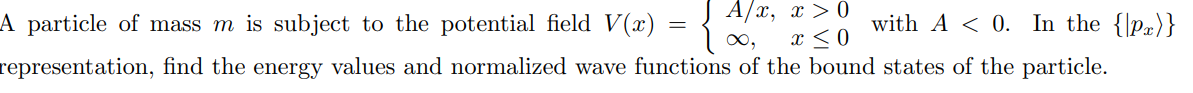 Solved A particle of mass m ﻿is subject to the potential | Chegg.com