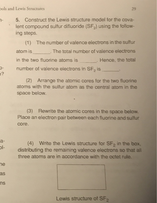 Solved pols and Lewis Structures 29 5. Construct the Lewis | Chegg.com