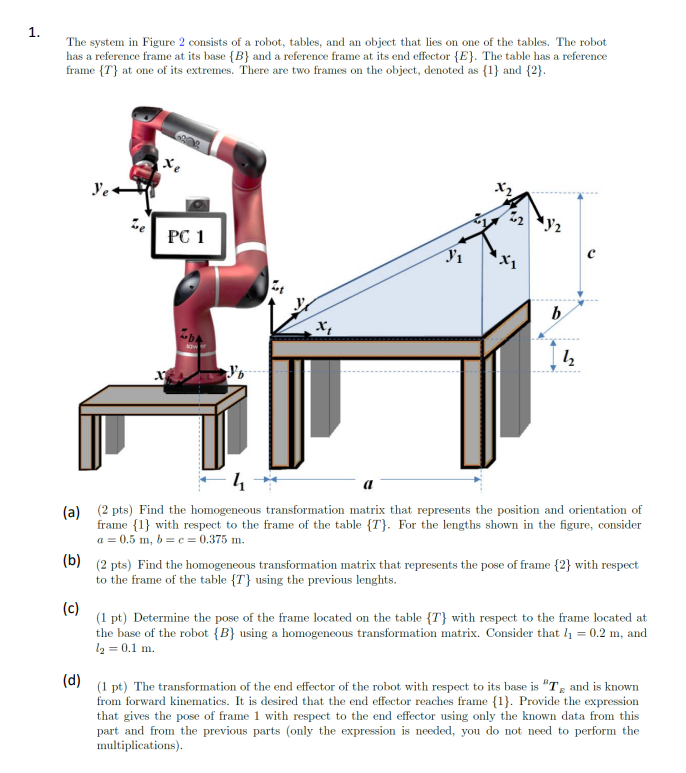 1. The system in Figure 2 consists of a robot, | Chegg.com