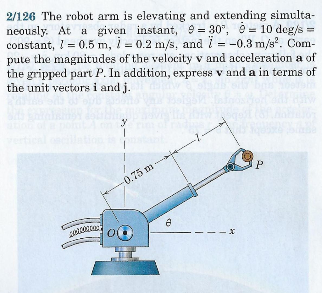 Solved 2/126 The robot arm is elevating and extending | Chegg.com