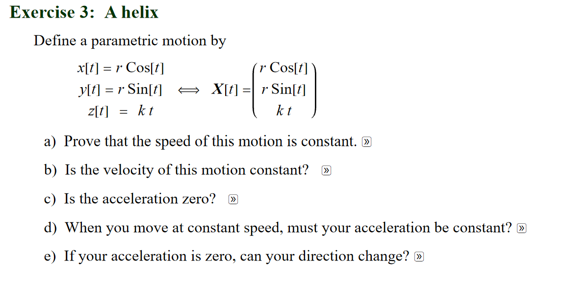 Solved Define a parametric motion by | Chegg.com
