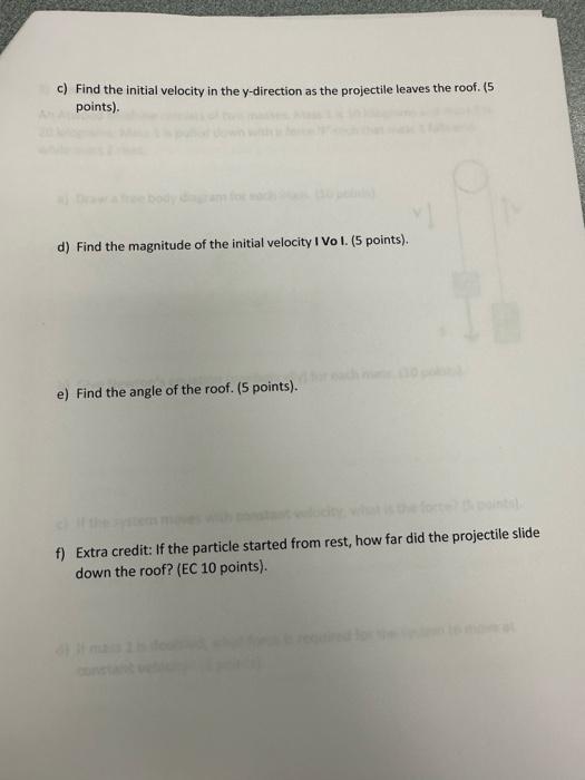 Solved 2) Projectile Motion ( 25 points +10EC ) A projectile | Chegg.com